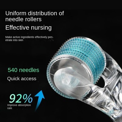 Hair Growth 540 Titanium Roller Scalp Needle Roller Face Scurf Skin | eBay