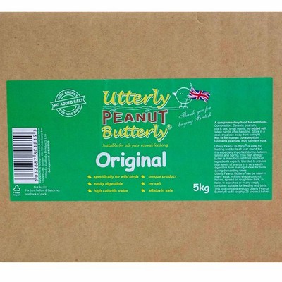 5kg Peanut Butter Wild Birds Utterly Peanut Butterly For Garden Birds ...