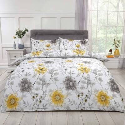 New Botanical Quilt Cover Set-Ultra Soft Duvet Cover Set 2xPillowcases ...