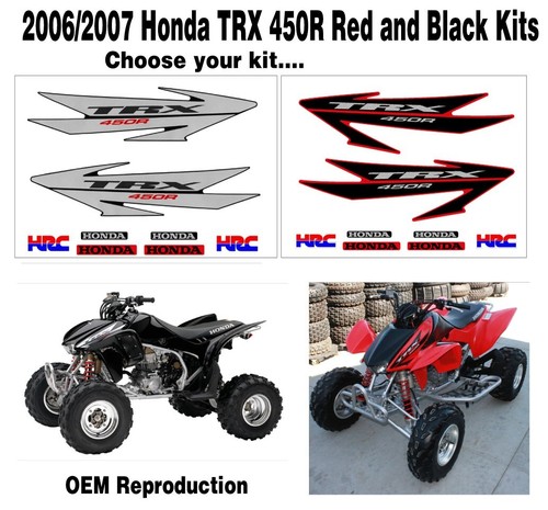 2006 2007 Honda TRX450R Decal Graphic Sticker OEM kit Plastic Kit ...