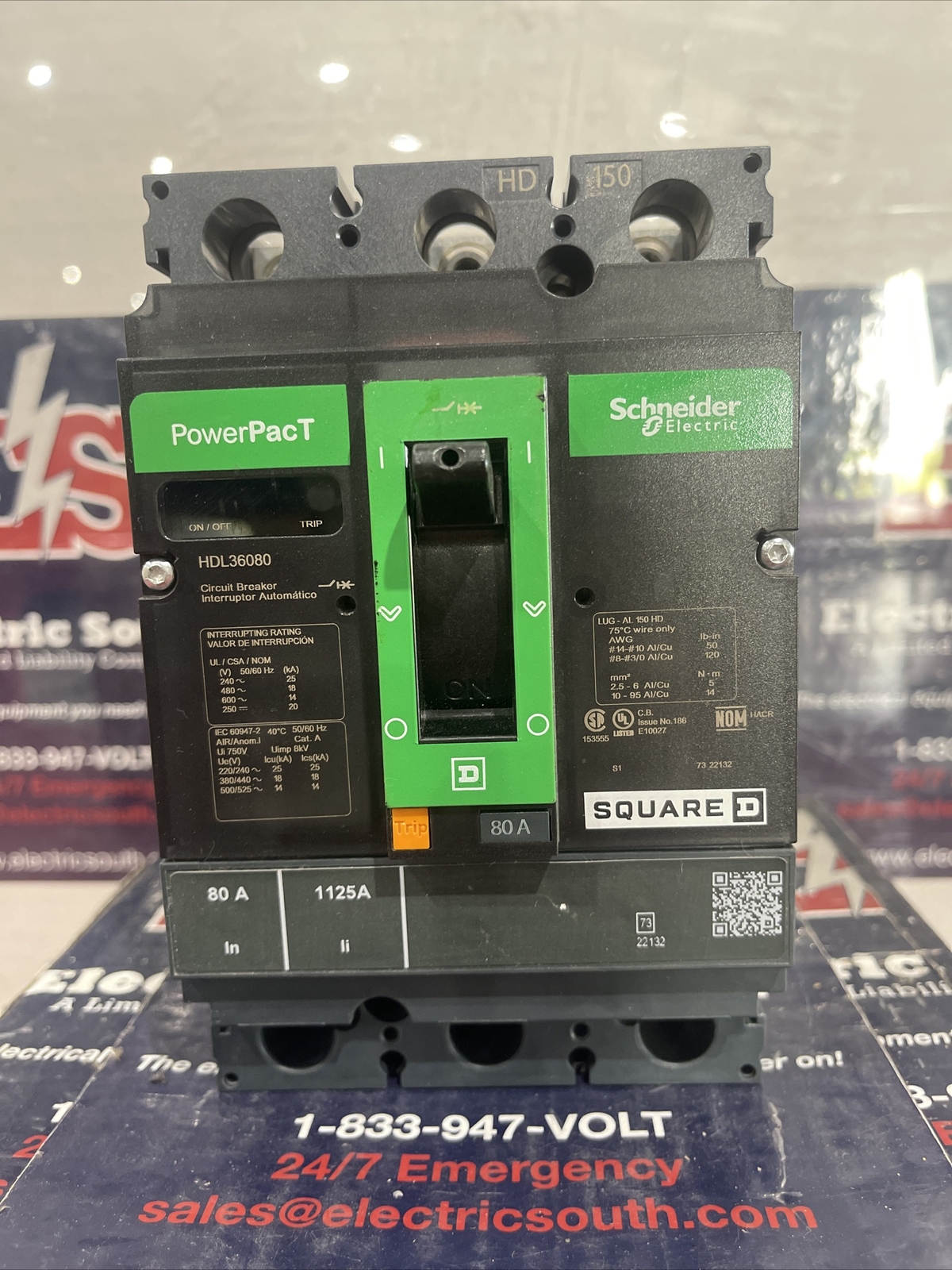 Schneider Electric HDL36080 Circuit Breaker 80 Amp 600V 3 Pole | eBay