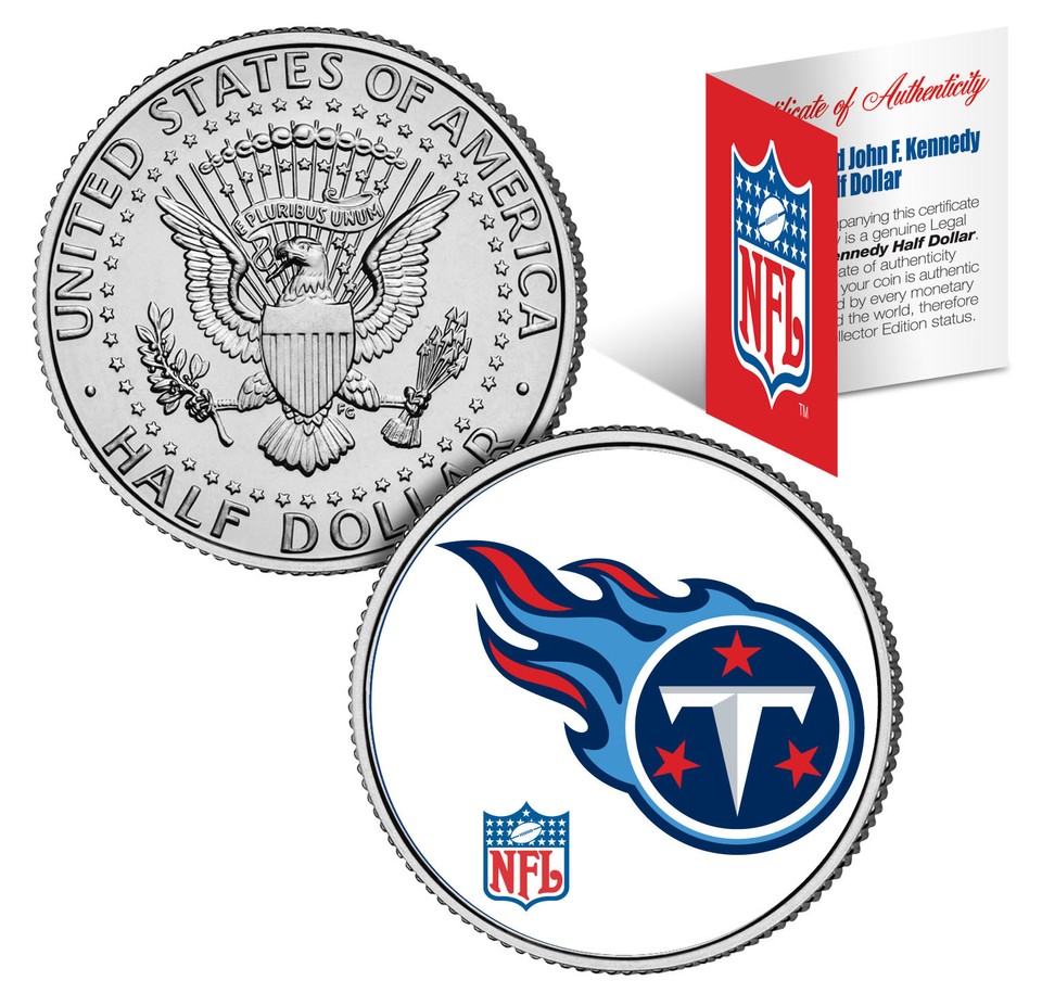 NFL TEAM LOGO JFK Half Dollar USA Football Coins OFFICIALLY LICENSED ...