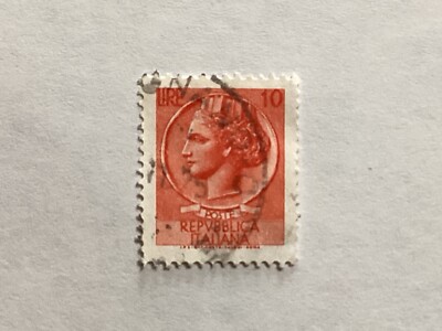 Poste Repubblica Italiana - 10 Lire Postage Stamp Italy Roma ...