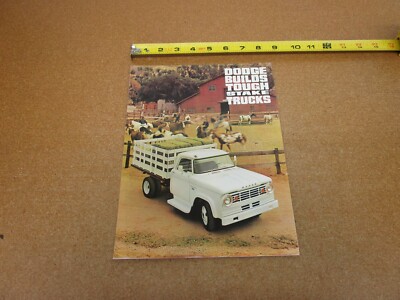 1966 Dodge Stake truck pickup D100 D200 D400 D500 sales brochure 8 pg ...