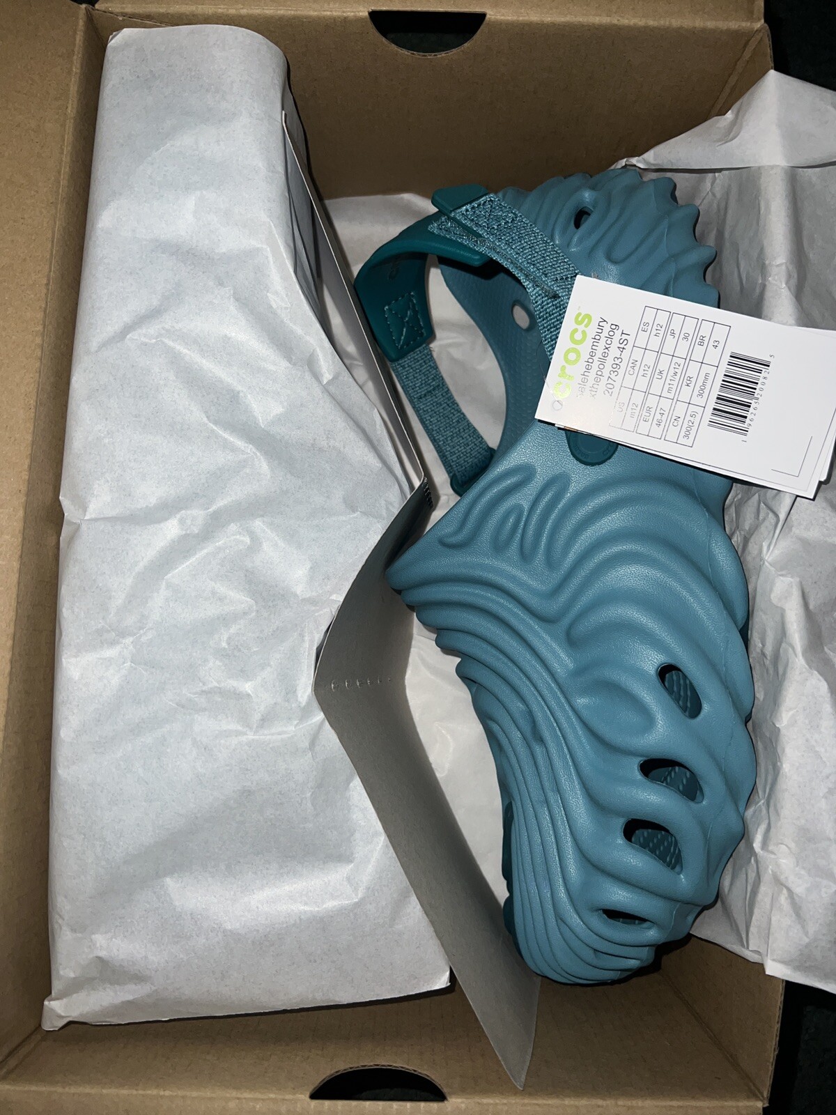 Salehe Bembury Crocs Size 12 - Mens Pollex Clog by ‘Turq Tonic’ Perfect ...