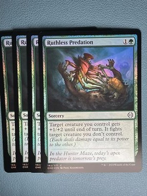 MTG Ruthless Predation Foil x4 Playset ONE NM | eBay