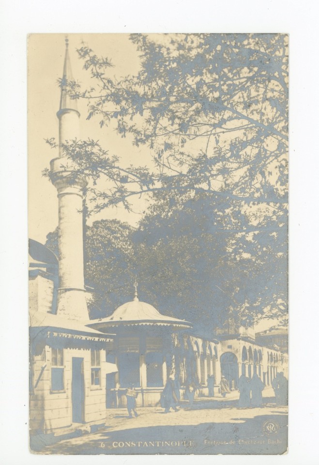 Turkey Stamp Overprint—RPPC Chechzade Bachi CONSTANTINOPLE French ...