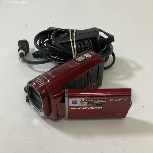 Sony Red Handycam DCR SX41 Digital Camcorder with Charger Tested Works ...