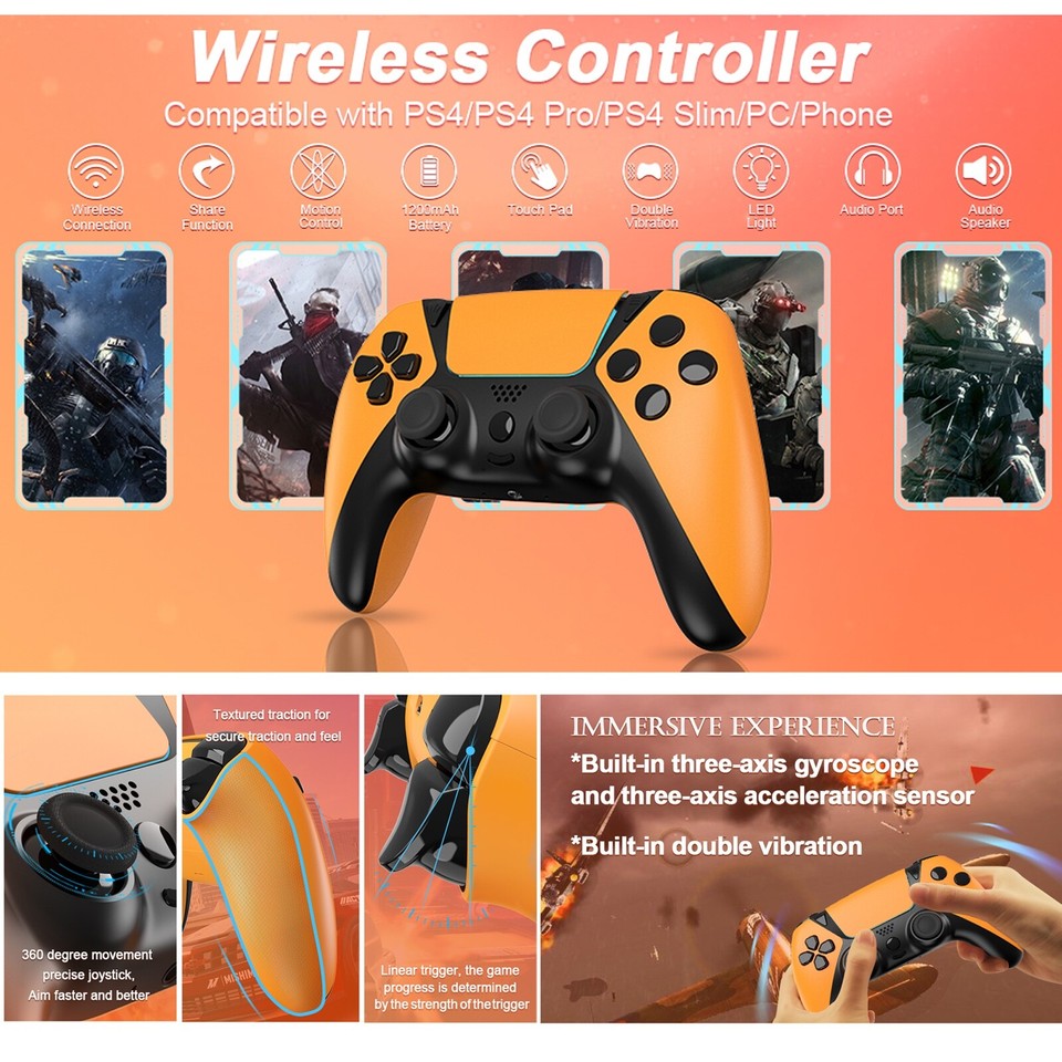 Elite Wireless Controller CompatibleFor Sony PlayStation PS4 Gamepad ...
