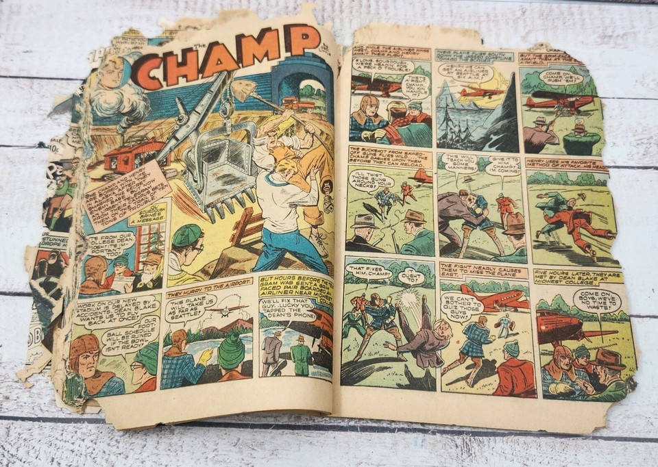 Champ Comics #15 Harvey 1941 Rare Golden Age Reed Crandall Cover | eBay