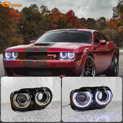 For Dodge Challenger 2015 2016 - 2023 Ultra Bright COB Led Angel Eyes ...