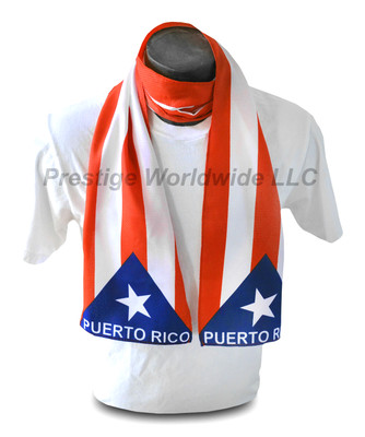 Puerto Rico Flag Print Scarf *NEW* One-Size-Fits-All Rican Gift *FREE ...