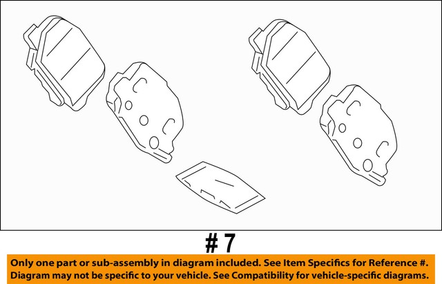 4605B987 Mitsubishi OEM Genuine Pad Set RR Brake for sale online | eBay