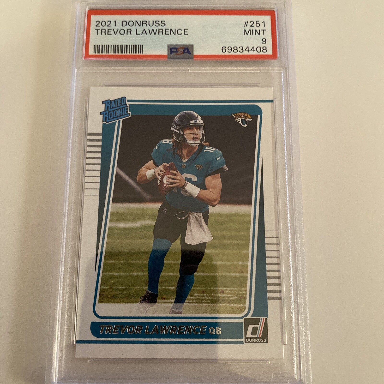 2021 Donruss #251 Rated Rookie Trevor Lawrence Rookie Card PSA 9 Mint ...