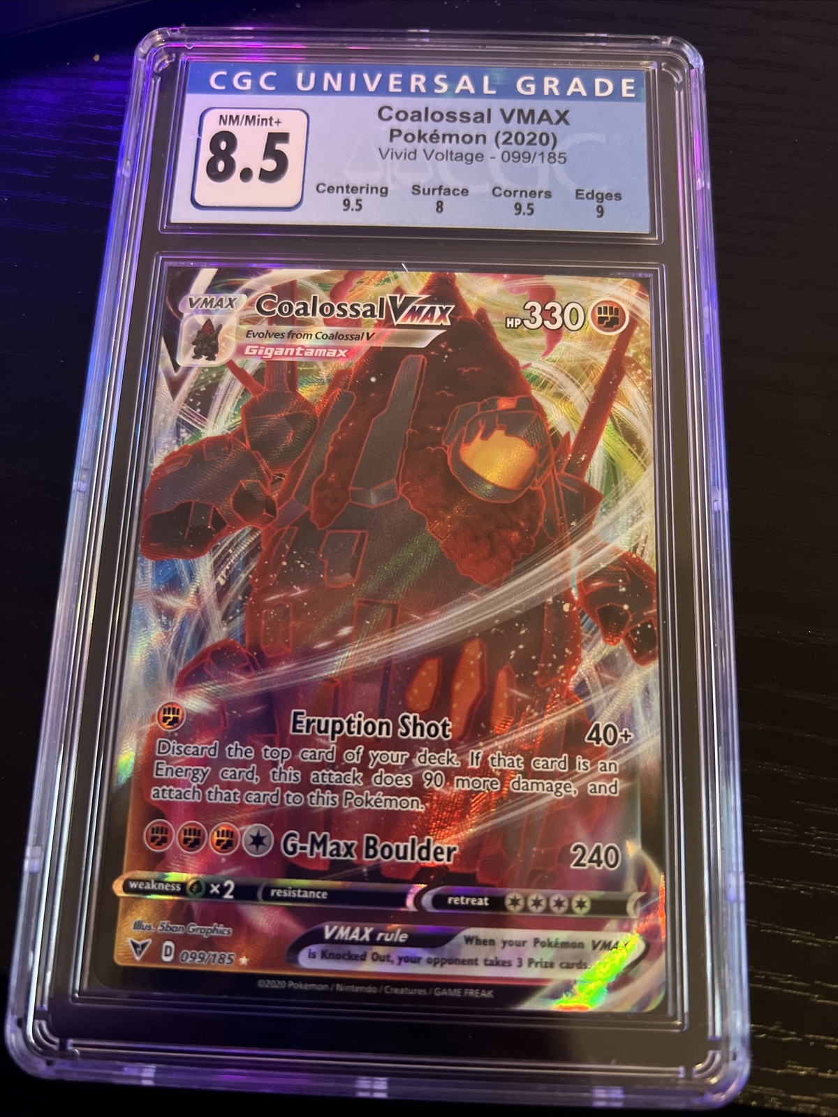 Pok%C3%A9mon+TCG+Coalossal+VMAX+Vivid+Voltage+099%2F185+Holo+Ultra+Rare ...