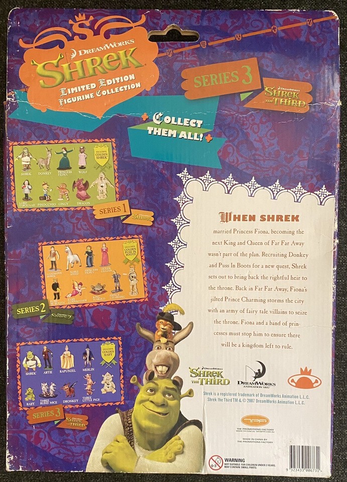 DreamWorks Shrek 3 Limited Edition Figurine Collection + Exclusive Gold ...