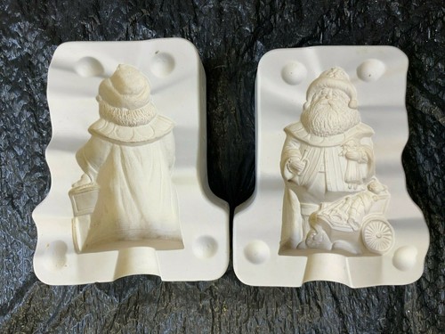 VINTAGE GARE CERAMIC MOLD #2510 SMALL ANTIQUE SANTA WITH CART | eBay