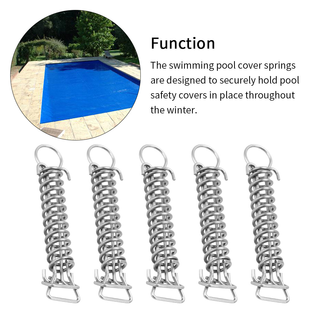 Fixed Stainless Steel Winter Safety Accessories Pool Cover Springs Tarp ...