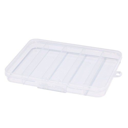 10x Fishing Lures Storage Box 5 Compartments Plastic Tackle Bait Case ...