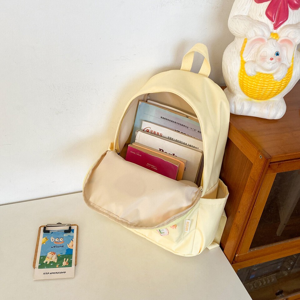 Women Simple Bow Candy Backpack Large Capacity Kawaii Backpack for ...