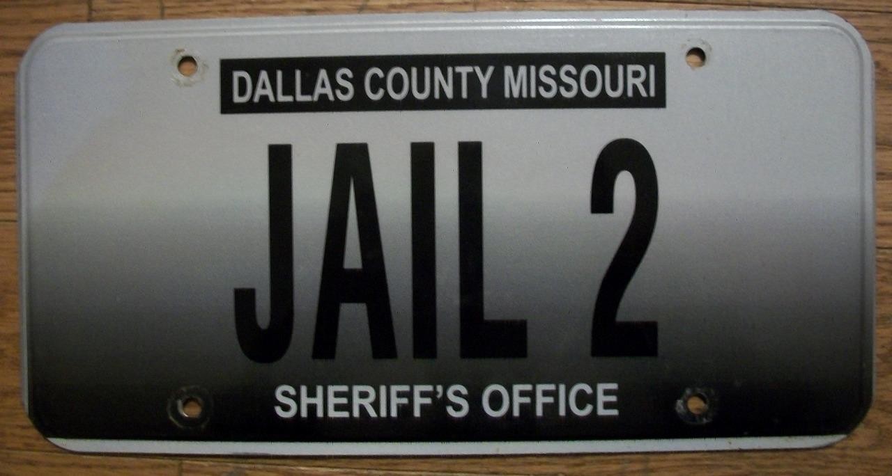 SINGLE DALLAS COUNTY, MISSOURI LICENSE PLATE - JAIL 2 | eBay