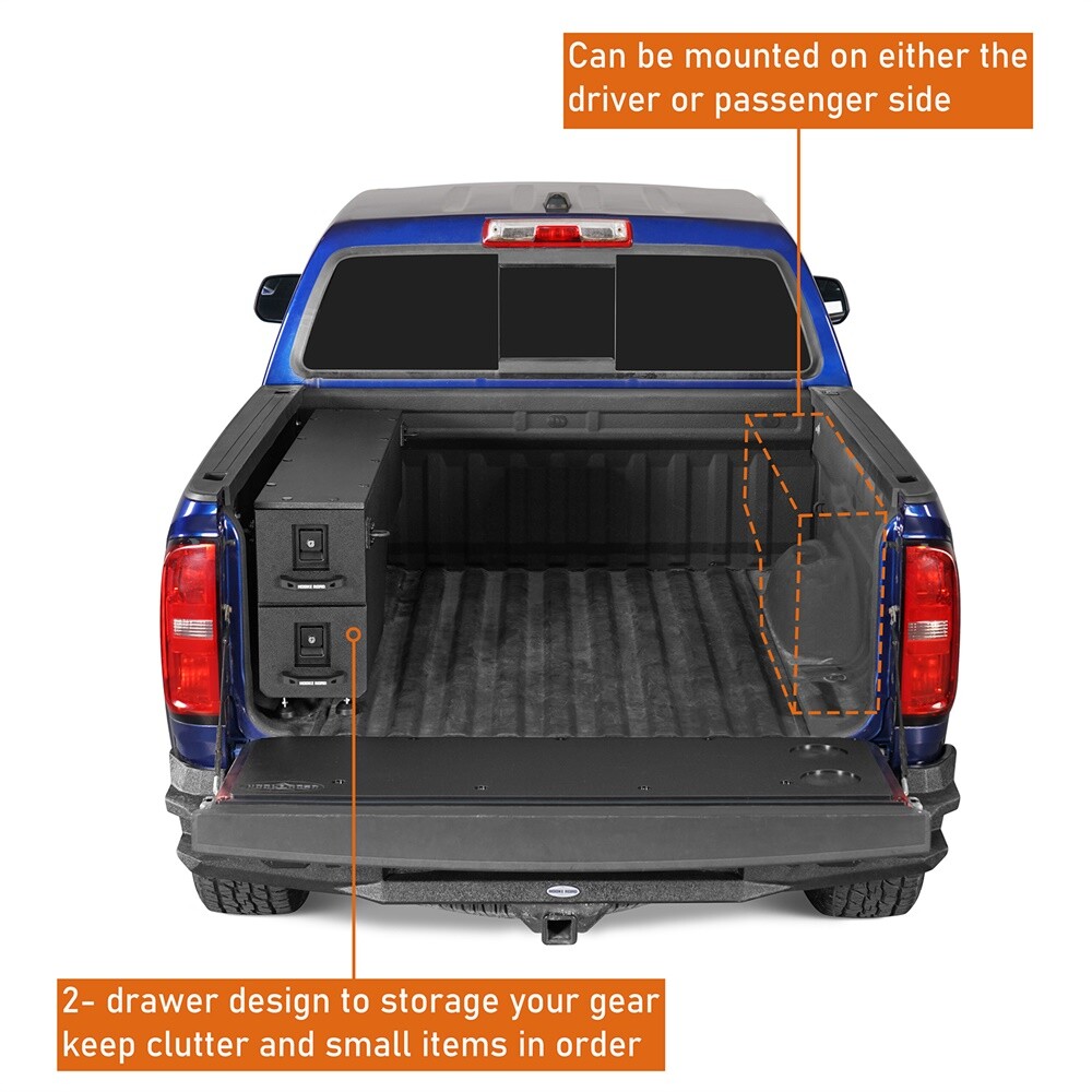 Steel Storage Drawer System Truck Side Box for 15-22 Chevy Colorado ...