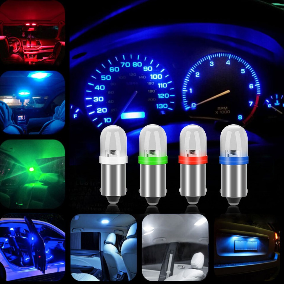 10X BA9S 1815 1816 1445 3030 LED Bulbs Car Interior Instrument Dash ...