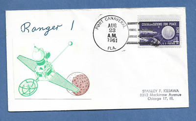 RANGER 1 LAUNCH AUG 23,1961 PORT CANAVERAL SPACE COVER NASA | eBay