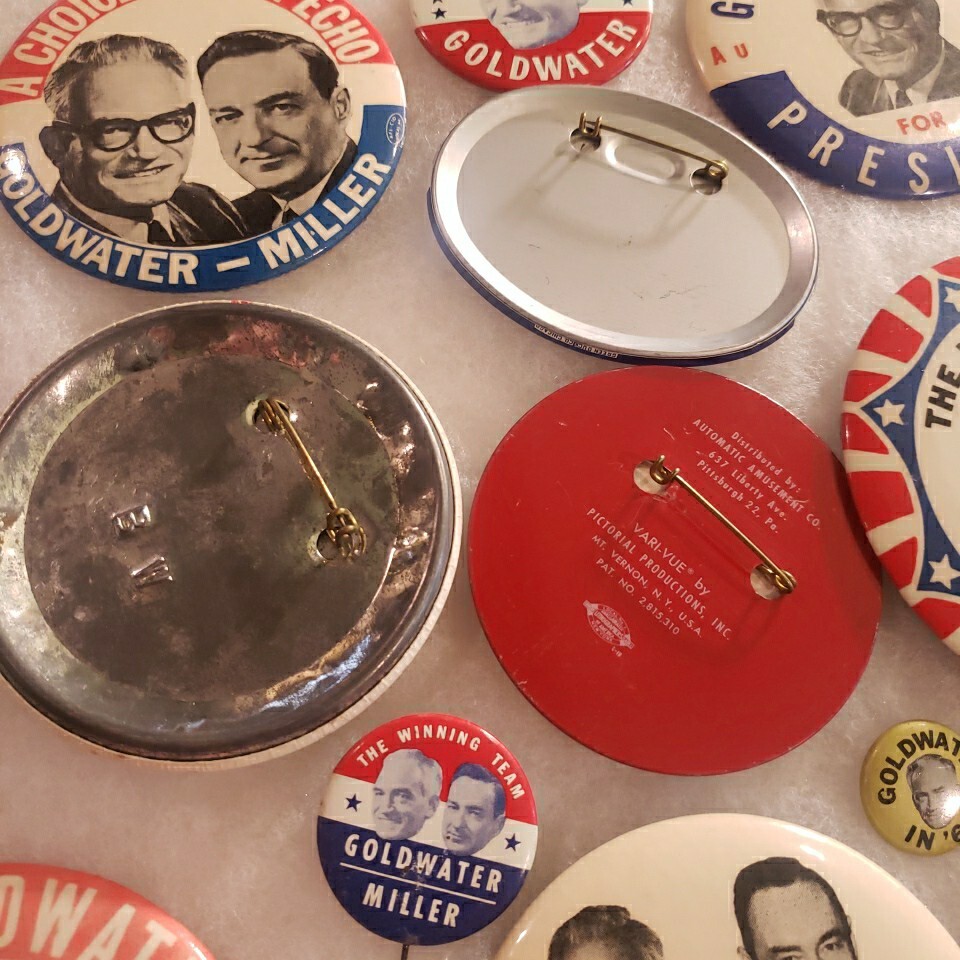 1964 Barry Goldwater Campaign Button Collection! 23 Pins Pinback ...