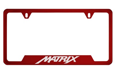 Red License Plate Frame For Matrix | eBay