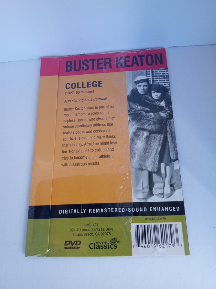 Buster Keaton College Digitally Remastered DVD 1927 Movie Classics New ...
