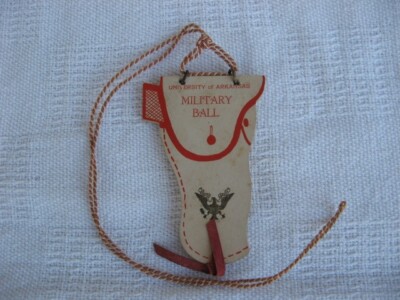 1928 University of Arkansas Military Ball Calling Card-Military Names ...