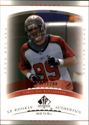 2003 SP Authentic #196 Will Heller RC /1200 - NM-MT | eBay