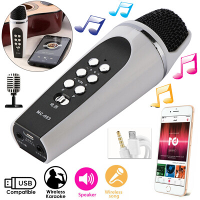 Wireless Audio Voice Changer Karaoke Microphone 3.5mm USB For Smart ...