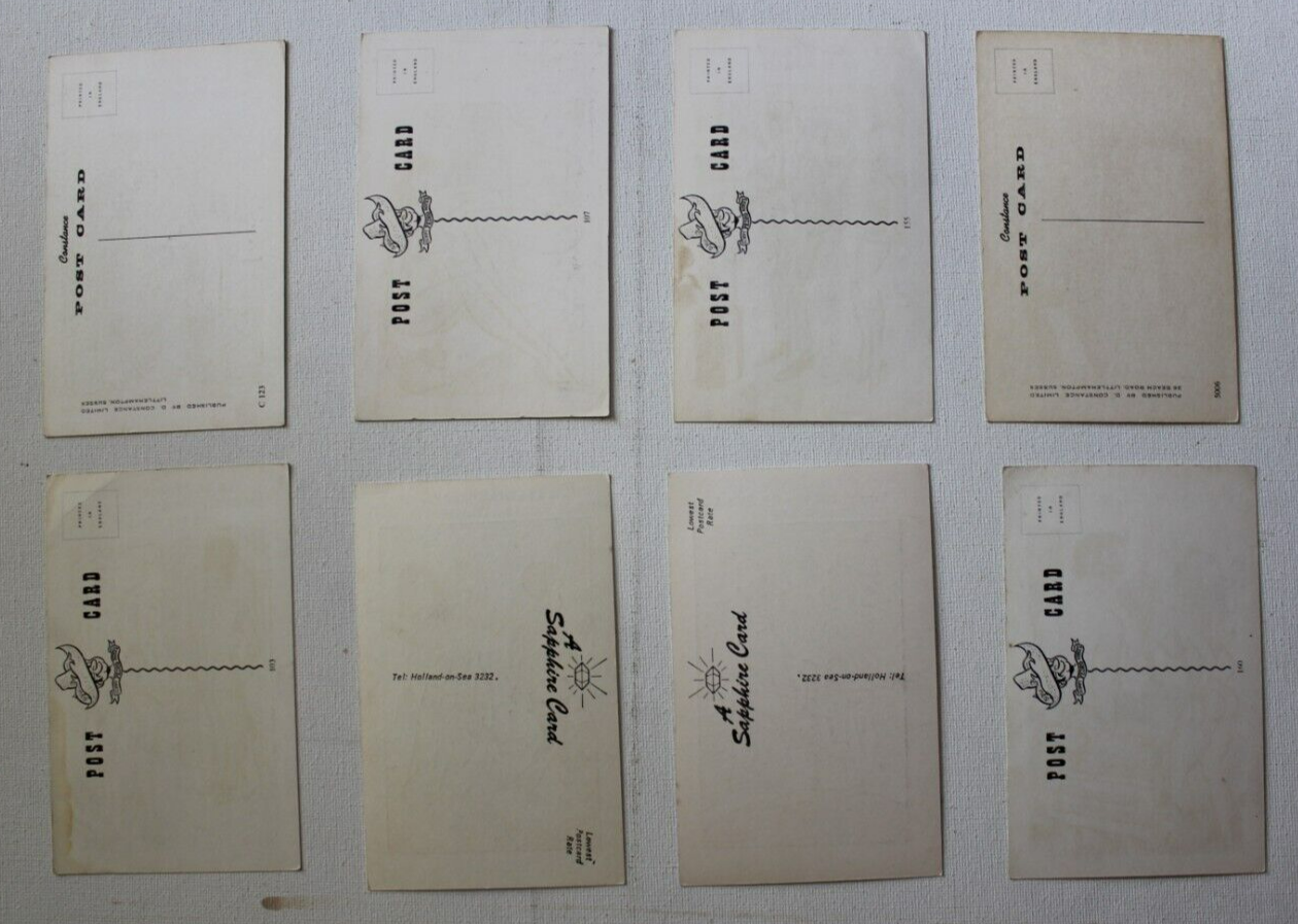 8 x Bamforth Style Comic Saucy Seaside Postcards / Pedro / Constance ...