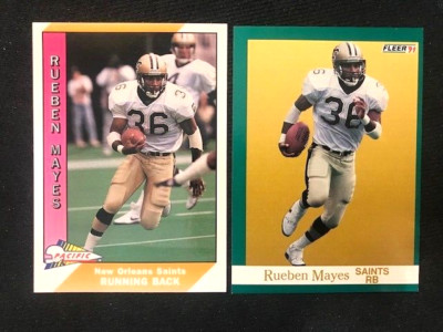 NFL - Reuben Mayes 1991 Pacific & 1991 Fleer Football - Saints | eBay