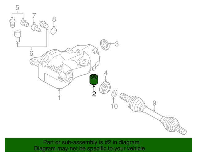 Volvo 31256914 Genuine OEM Factory Original DIFRNTAL Carrier Bushing ...