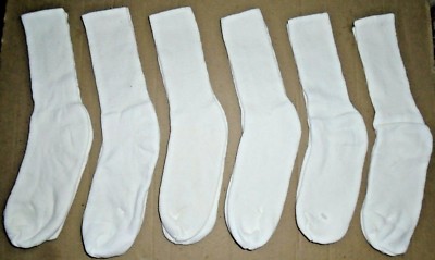 Women's Vintage ATHLETECH 6 Pairs White Crew Soft Socks Sz 9-11 Comfy ...
