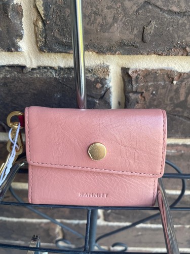 NWT $125 Hammitt Royce Leather Keychain Credit Card Wallet Pink Sands ...