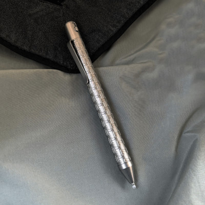 Pocket Titanium Double Locked Ballpoint Pen Lock Pattern Surface Design ...