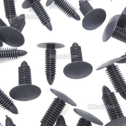 50x Car Body Retainer 7mm Square Hole Push Clip Universal Fit for ...
