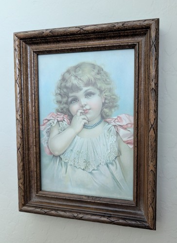 Victorian Lithograph Child Decor Print Professionally Framed Vintage | eBay