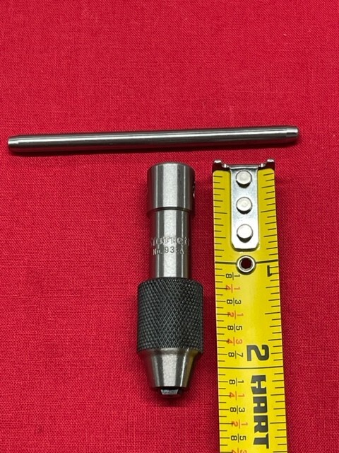 Starrett 93A T-Handle Tap Wrench 1/16-3/16" (1.6-4.7mm) Capacity Tap ...