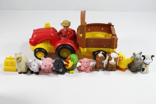 Fisher Price Little People Tow 'n Pull Tractor with Farm Animals Makes ...