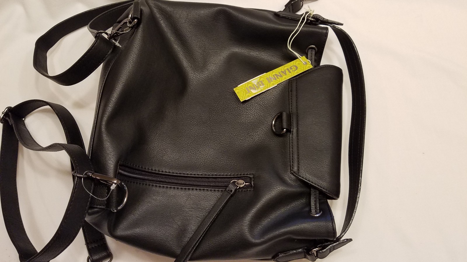 NEW Gianni Bini Black Studded Backpack Adjustable Removable Straps ...