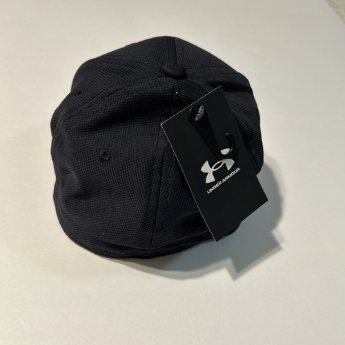 UNDER ARMOUR FITTED HAT WICKS SWEAT QUICK DRYING BLACK UA Classic Fit ...