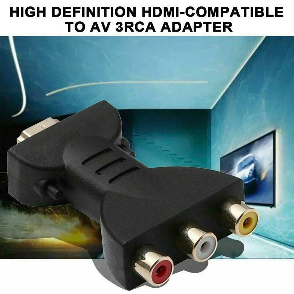 New HDMI Male to 3 RCA Female Composite AV Audio Video Adapter ...