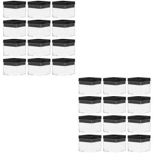 2 Count Plastic Box Containers to Display Crystals Storage for Stones ...