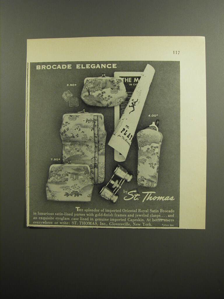 1952 St. Thomas Purses Ad - Brocade elegance | eBay