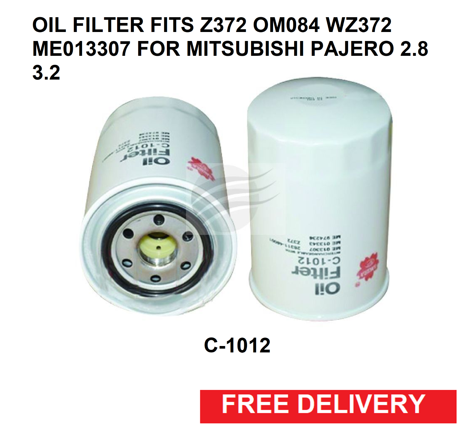 OIL FILTER FITS Z372 OM084 WZ372 ME013307 FOR MITSUBISHI PAJERO 2.8 3.2 ...